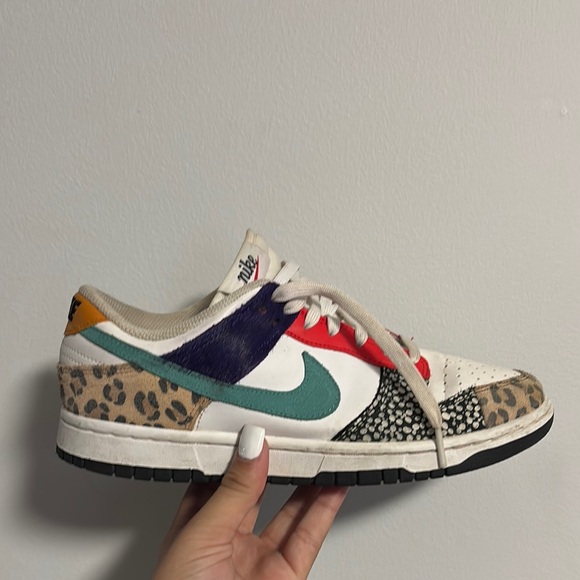 Nike | Shoes | Multicolor Nike Sneakers With Animal Print | Poshmark